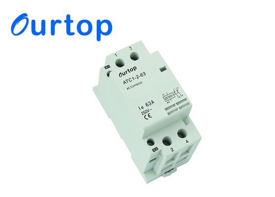 2 NO Two Pole 63A Din Rail Contactor / Electrical 3 Phase Magnetic AC Contactor