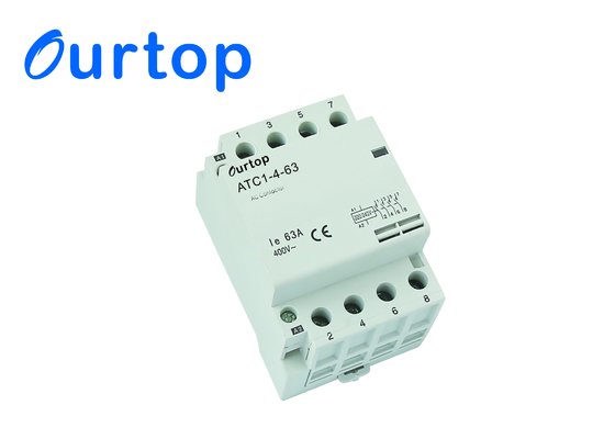 Household Electrical 4 Pole Normally Open Contactor 63 Amp AC Modular Contactor