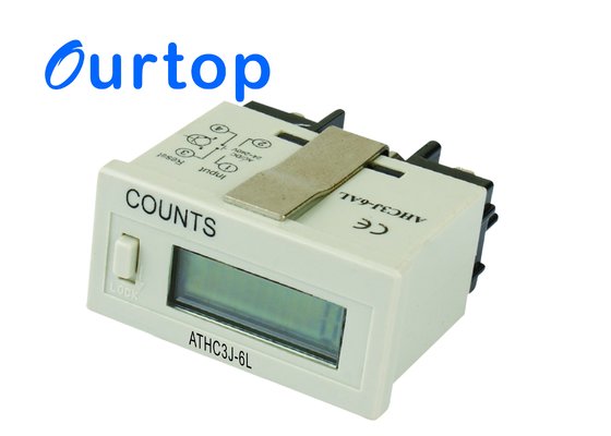 12V 24V DC Panel Mount Hour Meter , Hour Run Digital Engine Hour Meter