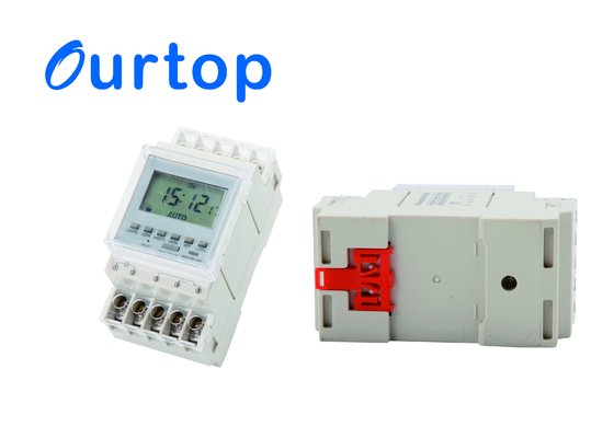 8 On & 8 Off Digital Programmable Timer Switch , Din Rail 24 Hour / 7 Day Timer Switch