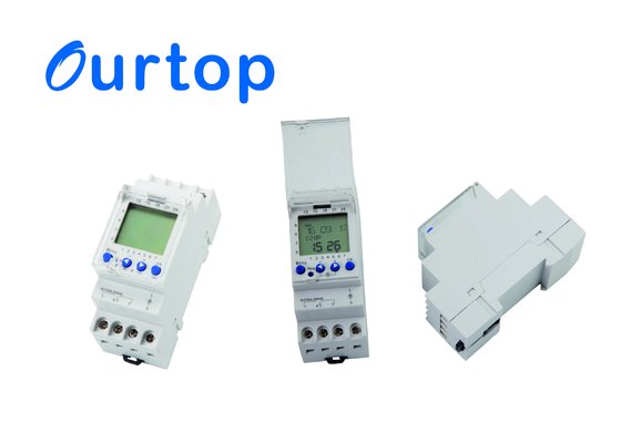 24 Hour Digital Timer Switch With 45 ON/OFF Program Din Rail Programmable Electric