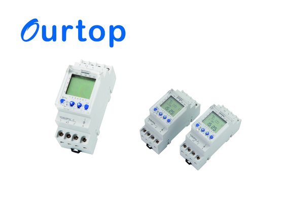Day / Weekly Program Din Rail Timer Switch Auto Time Error Correction 16A 10A 250VAC