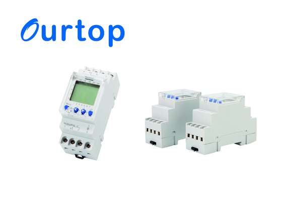 Two Channel Din Rail Mounted Electronic Timers With Cyle Program And Pulse Program