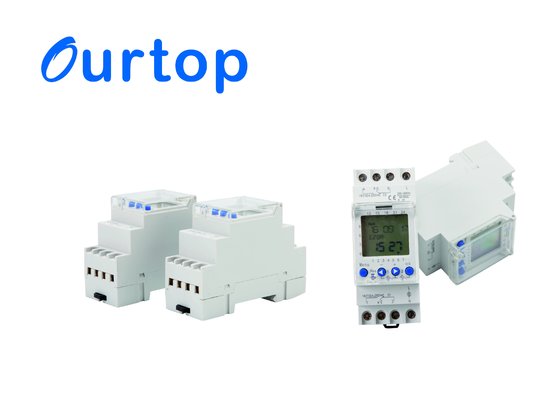 2 Channel Digital Din Rail Timer Switch  Battery Powered Programmable ATHC622
