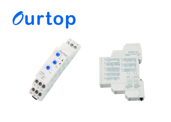 18mm Wide Din Rail Timer Relay , DPDT Time Delay Relay 24~240VAC /DC 50~60HZ
