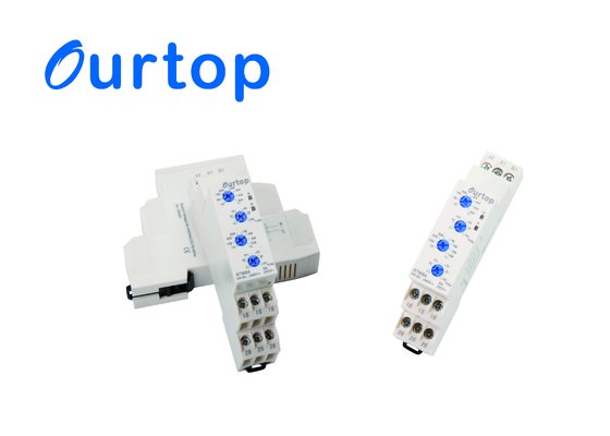 Din Rail Adjustable Modular Time Relay With Control Signal DPDT 2NO+2NC
