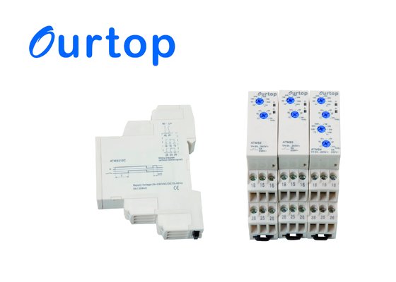 16A On Delay Multifunction Timer Relay SPST 1NO 35mm Rail Mounting 0.05 Sec To 60 Sec
