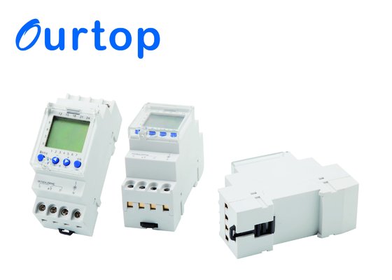Programmable Din Rail Timer Switch , 1 Channel Digital Electronic Timer Switch