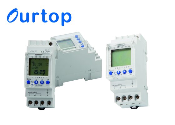 Weekly / Daily Program Din Rail Timer Switch , Digital Power Timer Switch