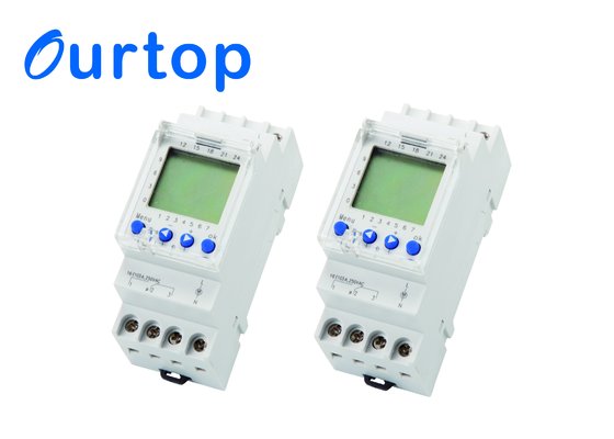 Electronic Weekly 24 Hour Programmable Timer Switch DIN Rail Mounting Waterproof