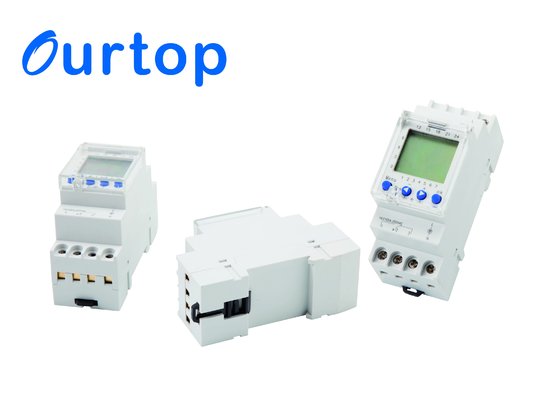 44 Memory Locations Din Rail Timer Switch , Programmable Electronic Timer Switch