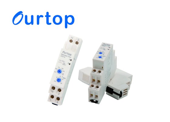 DIN Rail Mount Staircase Timer Switch , Electronic Modular Step Relay 16A 1NO Contact