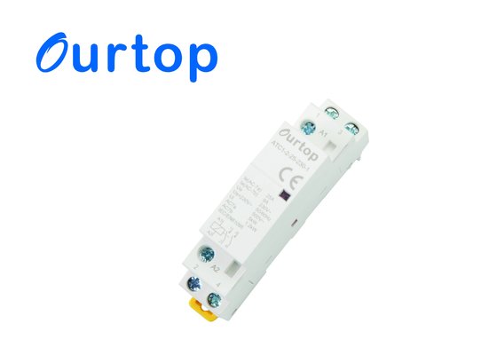 Auto / Manual AC 2 Pole Normally Closed Contactor 25A With Din Rail Mounting