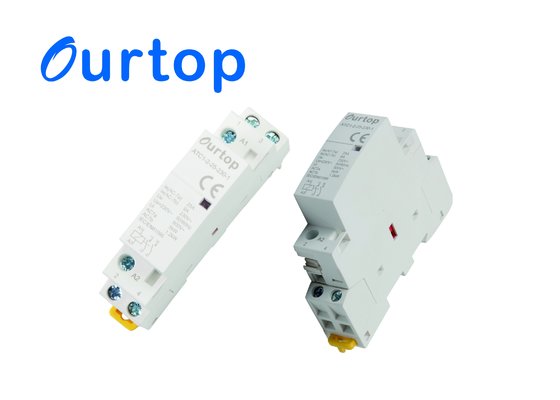 Electrical AC Din Rail Contactor 25A 2 Pole Normally Open Contactor For Household