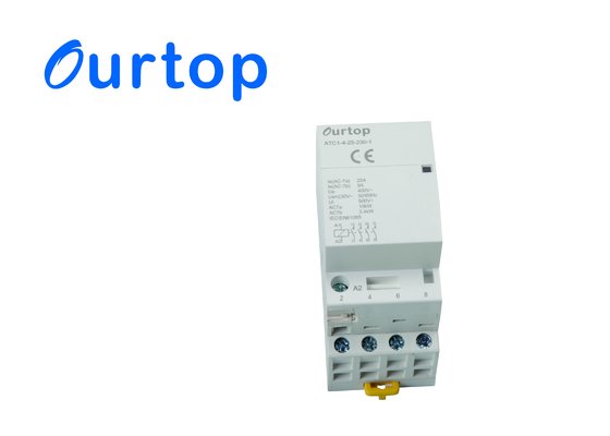 Electrical Din Rail Contactor 25A 3 Phase , Definite Purpose Contactor 4 Pole