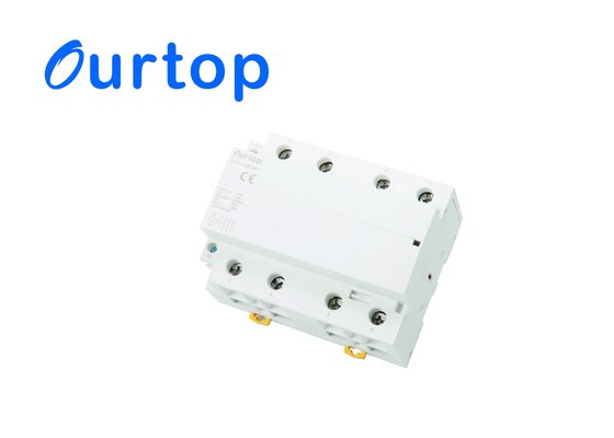 Din Rail Mounted AC Contactor 100A ,  Modular 4 Phase Four Pole Contactor