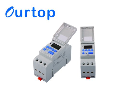 Din Rail Programmable Digital Countdown Timer Switch For Outside Lights 16A/250VAC 22V