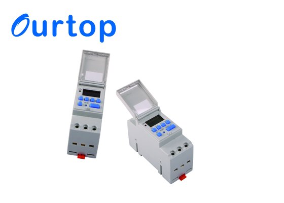 Din Rail Mounted Programmable Timer Switch For Led Lights Strong Anti - Jamming