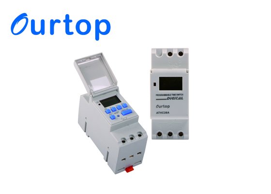 DIN rail mounting Programmable Digital Timer Switch 18 on 18 off/18 times pulse IEC test report