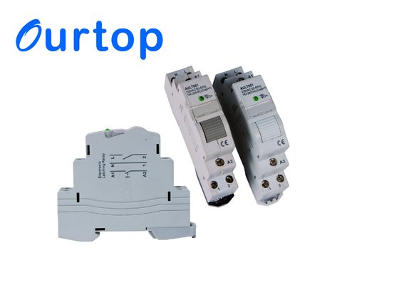 SPST Din Rail Latching Relay 35mm Step Relay With Reset Button And Memory Function