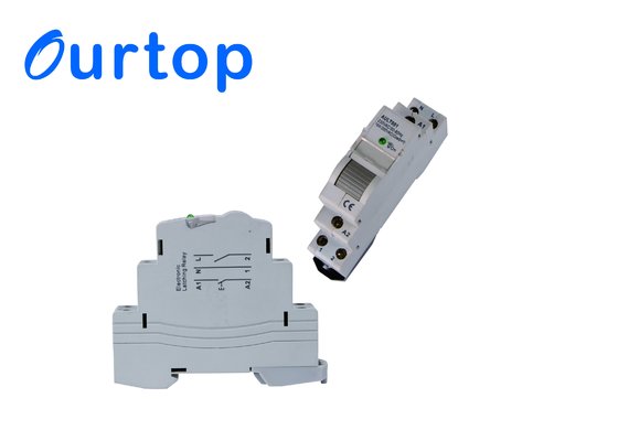 Din Rail Mount SPDT Latching Relay , Memory Electronic Step Relay 16A 250VAC