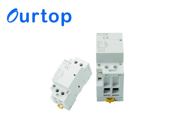 Household Electrical Modular AC Contactor Coil 2 Pole / 4 Pole DIN Rail Mounted
