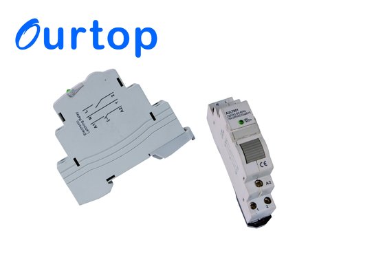 Electronic Din Rail Latching Relay Memory Step Relay Multifunction 230VAC 50-60Hz