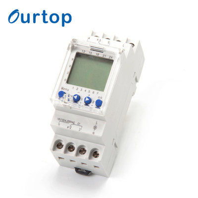 Day / Weekly Program Din Rail Timer Switch Auto Time Error Correction 16A 10A 250VAC