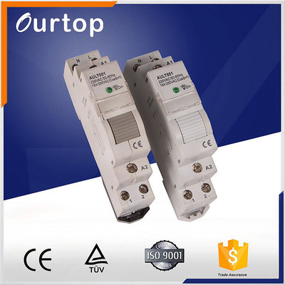 Din Rail Mount SPDT Latching Relay , Memory Electronic Step Relay 16A 250VAC