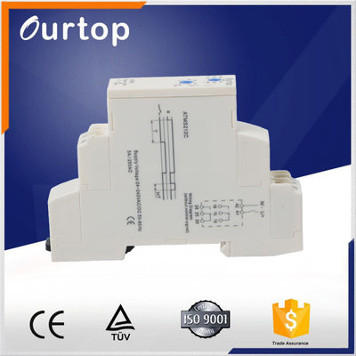 Din Rail Mounted Multifunction Timer Relay , Staircase Timer Switch Multi Voltage