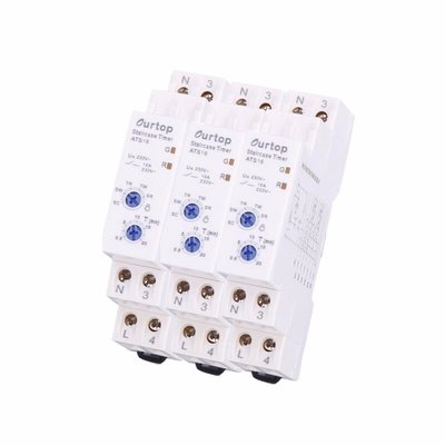 Mechanical Din Rail Electronic Staircase Lighting Timer With Switch Off Early Warning
