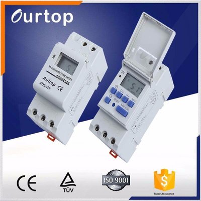 AC220V Digital Programmable Time Switch Battery Operated For Exterior Light