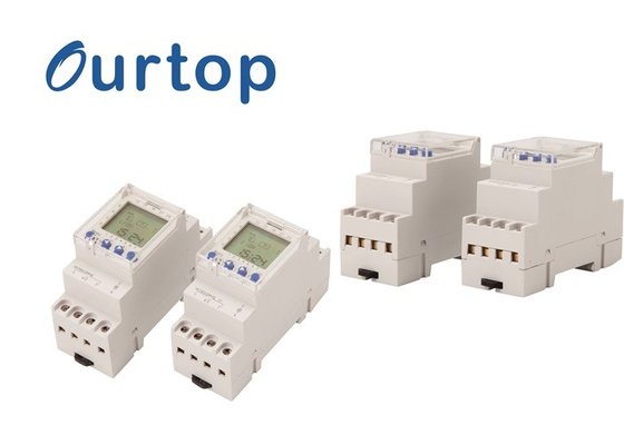 220-240VAC 50/60HZ Din Rail Timer Switch Daily 5 VA Max In White Color