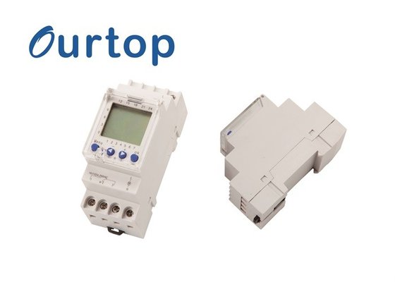 220-240VAC 50/60HZ Din Rail Timer Switch Daily 5 VA Max In White Color