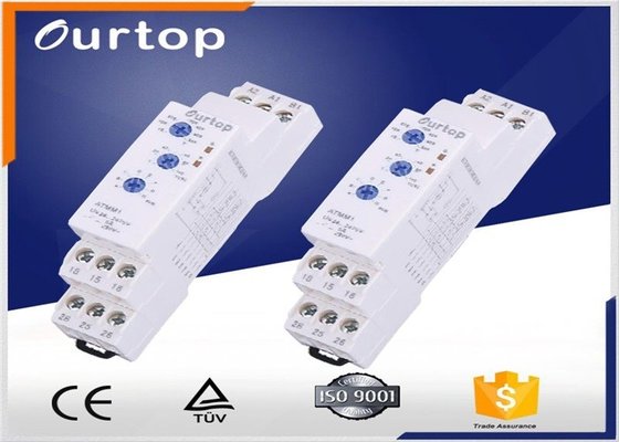18mm Multifunction Timer Relay , Electronic Timer Relay DIN Rail Mounting