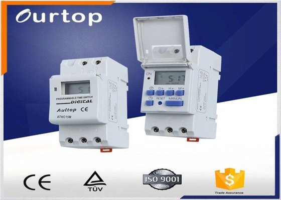 White Color Programmable Digital Timer Switch , Weekly Program Timer Switch