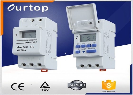 Gray Color Timer Switch Digital -10~+40℃  18 On & 18 Off 18 Times Pulse
