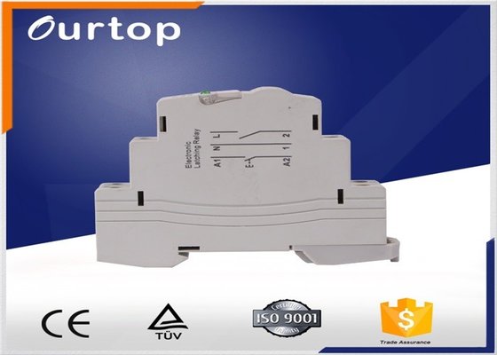 Gray Color Mechanical Latching Relay 24vdc , Spst Latching Relay CE Certified