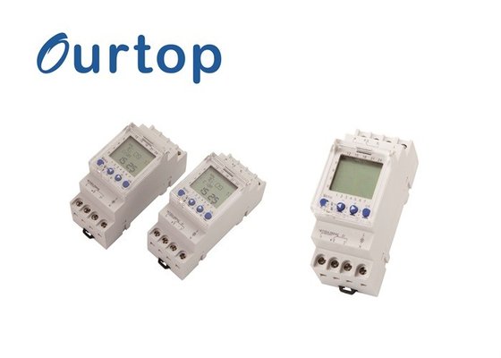 2300W Din Rail Mounted Electronic Timers Lithium Battery 3 Years Power Reserve