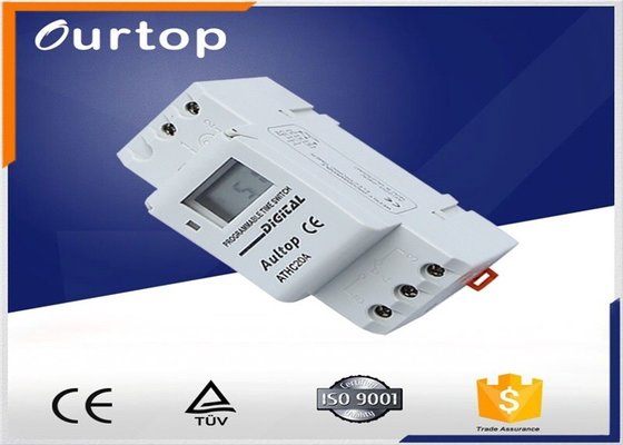 Gray Color Programmable Digital Timer Switch AC180V ~ 250V Voltage Limit