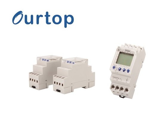 2300W Din Rail Mounted Time Switch 2 Changeover Switch Switching Contact LCD Display