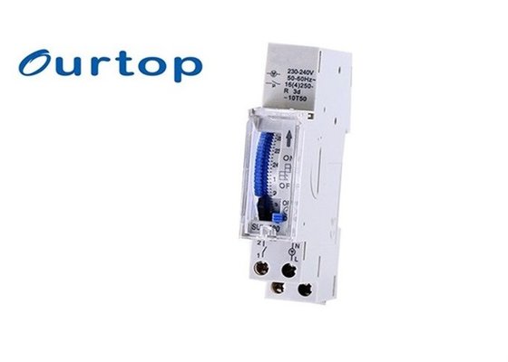 250V Mechanical Timer Switch 8 Time Week Or Day 1 VA Power Consumption