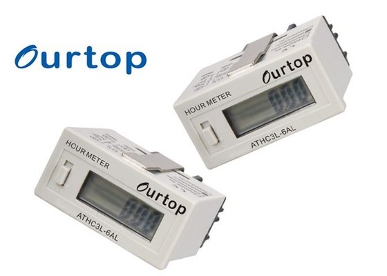 6.7mm LCD Display Hour Meter Counter , Industrial Hour Meter 6 Bit Display