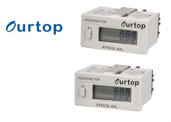 6.7mm LCD Display Hour Meter Counter , Industrial Hour Meter 6 Bit Display