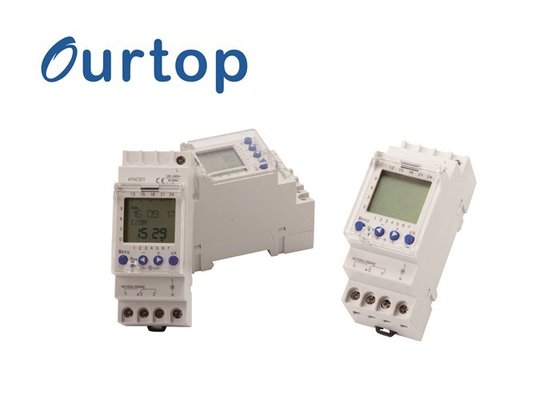 16A Max Current Din Rail Timer Switch , Multi Channel Timer Switch CE Certified