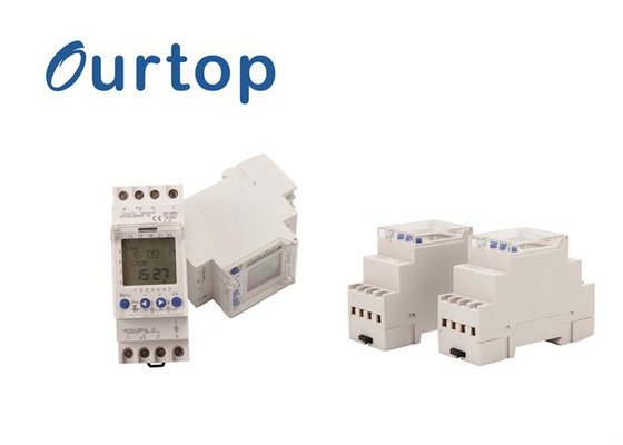 2300W DIN Rail Timer Switch , Single Pole Timer Switch With LCD Display