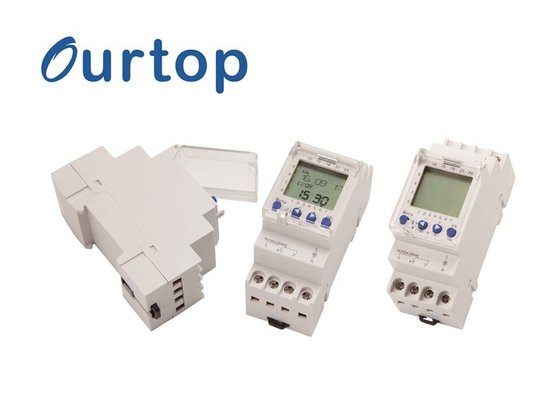 2300W DIN Rail Timer Switch , Single Pole Timer Switch With LCD Display