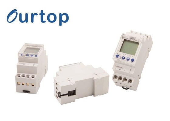 Day / Week Program Digital Din Rail Timer Switch Multi Purpose 16A / 250VAC