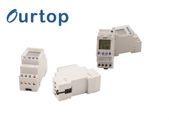 Din Rail Timer Switch With Automatic Summer Winter Time Changeover LCD Display