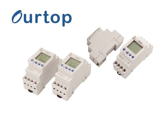 2 Changeover Daily Din Rail Timer Switch 44 Memory Locations LCD Display